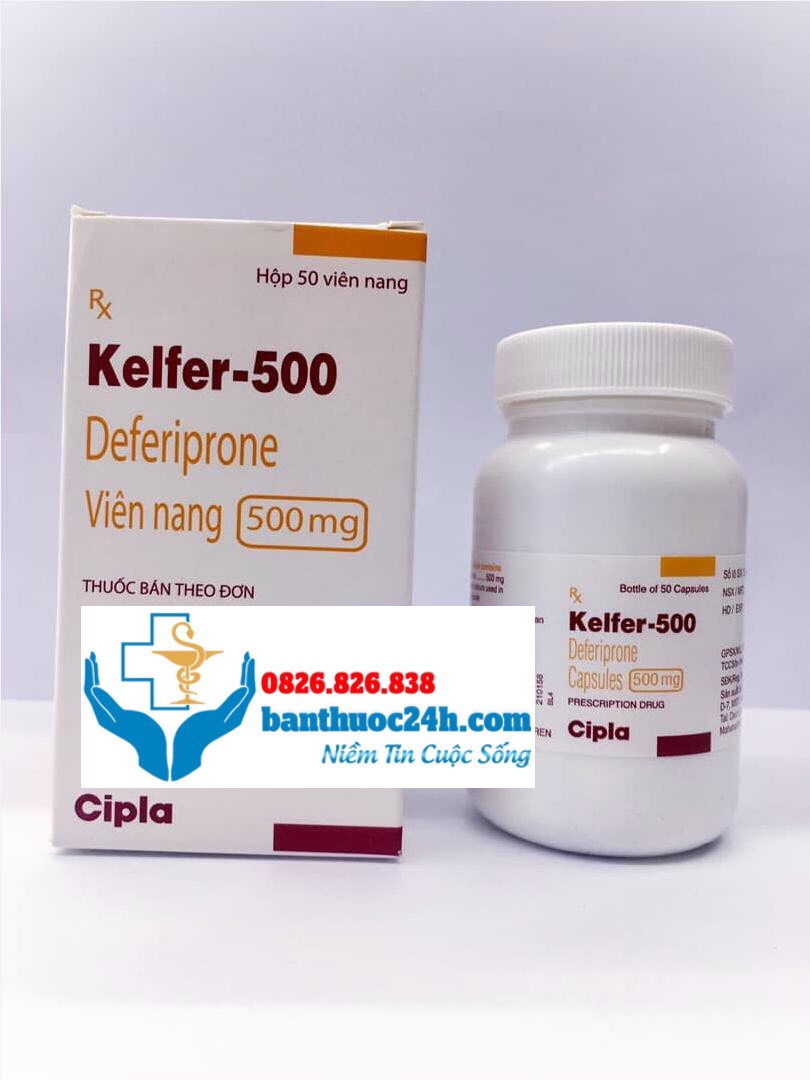 Thuốc Kelfer-500 (Deferiprone) viên nang 500mg mua ở đâu? giá bao nhiêu?